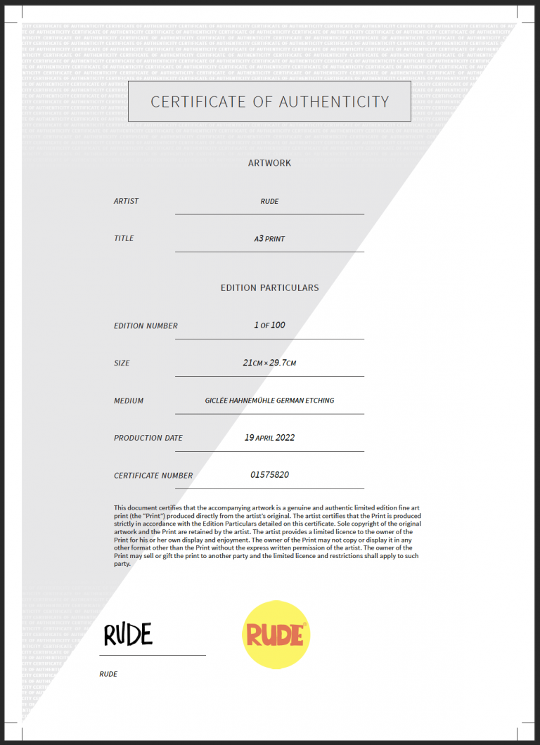 Design options for limited edition certificates | theprintspace help centre