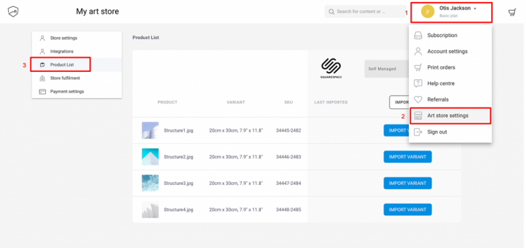 Drop ship art prints with WIX & creativehub | theprintspace Help