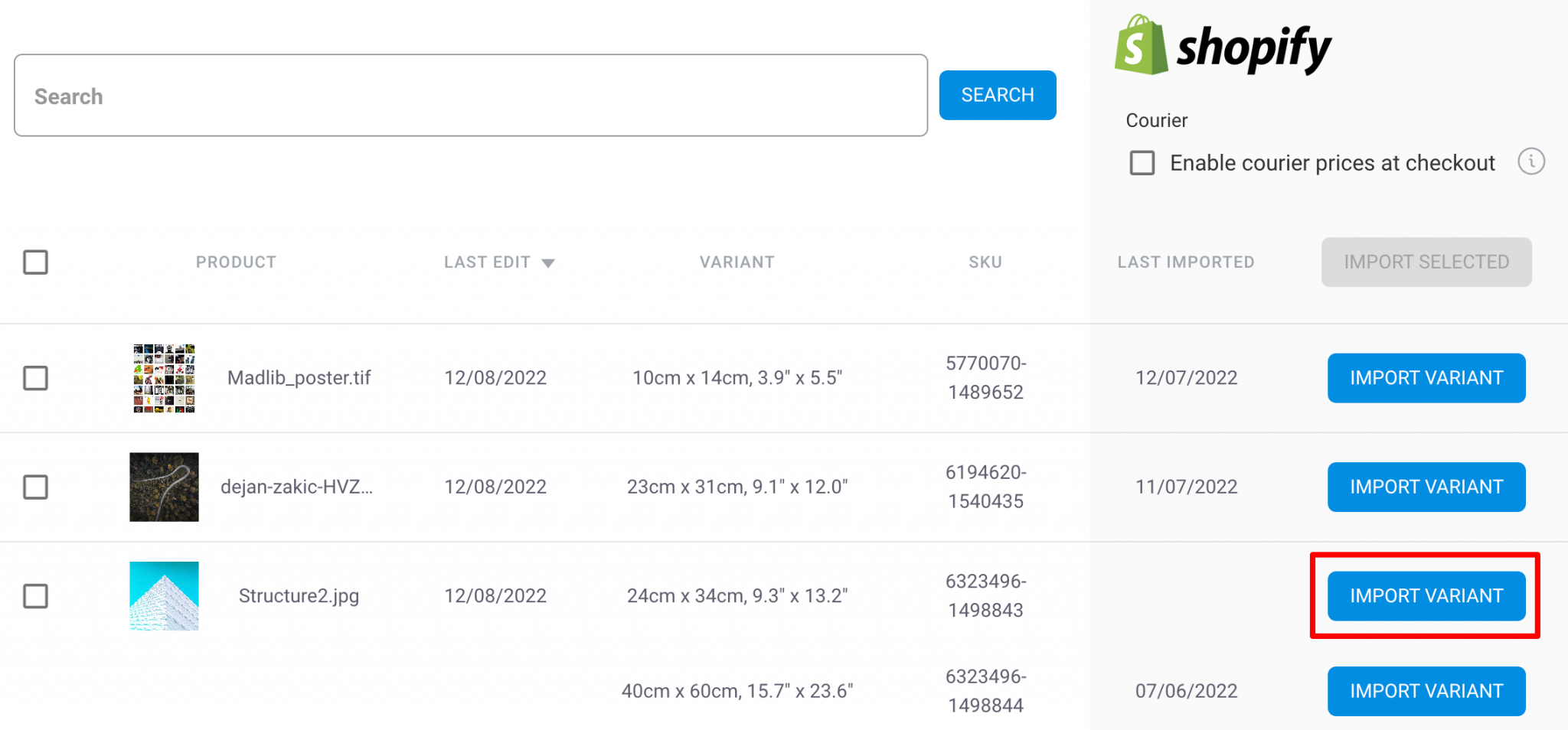 Import art prints to my online store | theprintspace Help