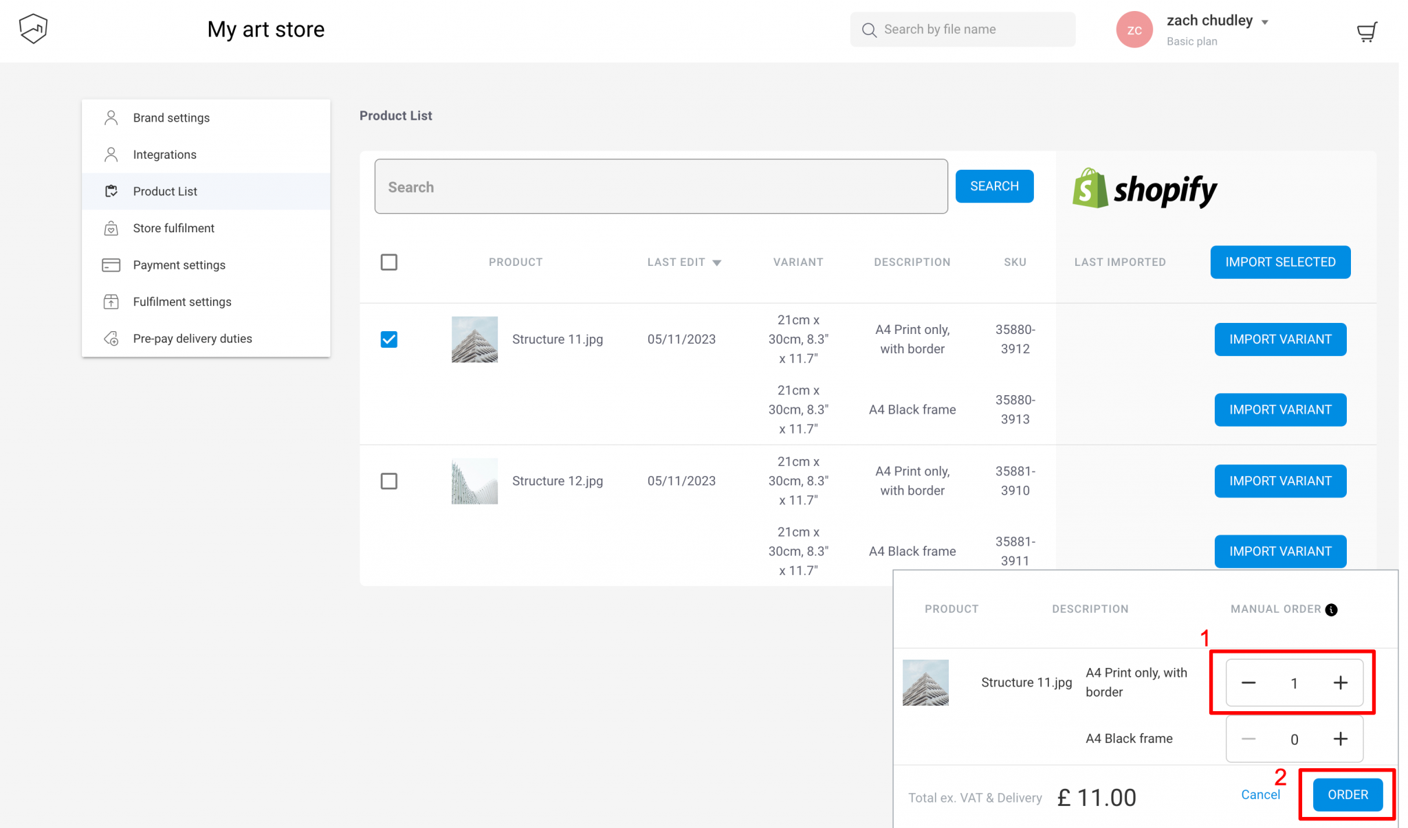 Manually order dropshipping products | theprintspace Help