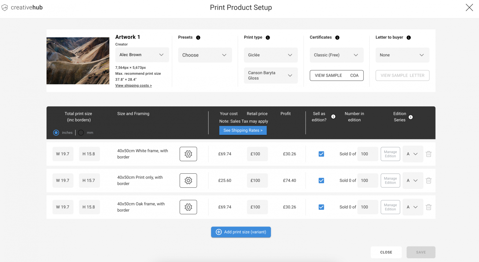 How to quickly set up print products using Presets - theprintspace help ...